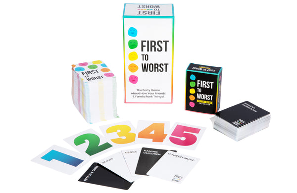 First to Worst Party Game + After Dark Expansion Set - The Card Game A ...
